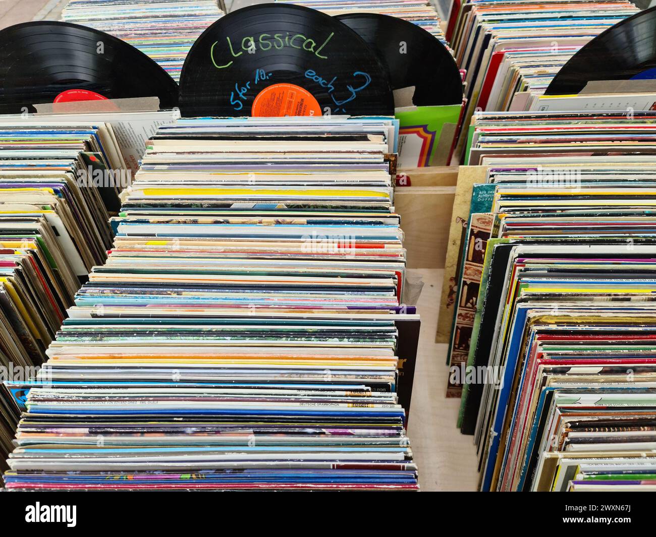 Vintage store display of vinyl records hi-res stock photography and ...