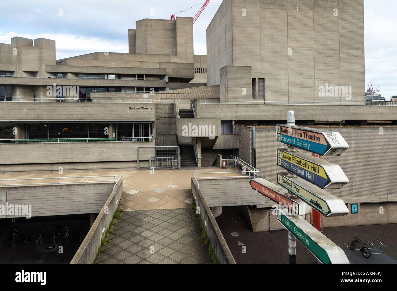 Brutalist architecture of the South Bank on the River Thames, London ...
