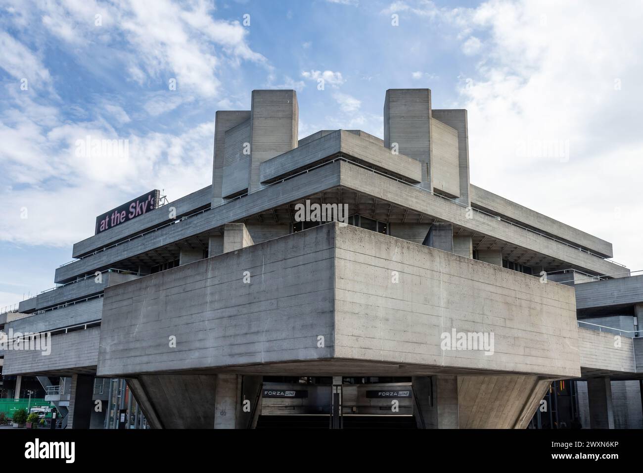 Brutalist architecture of the South Bank on the River Thames, London ...