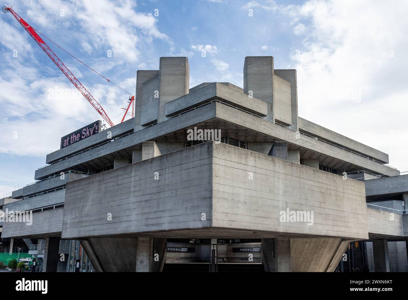 Brutalist architecture of the South Bank on the River Thames, London ...