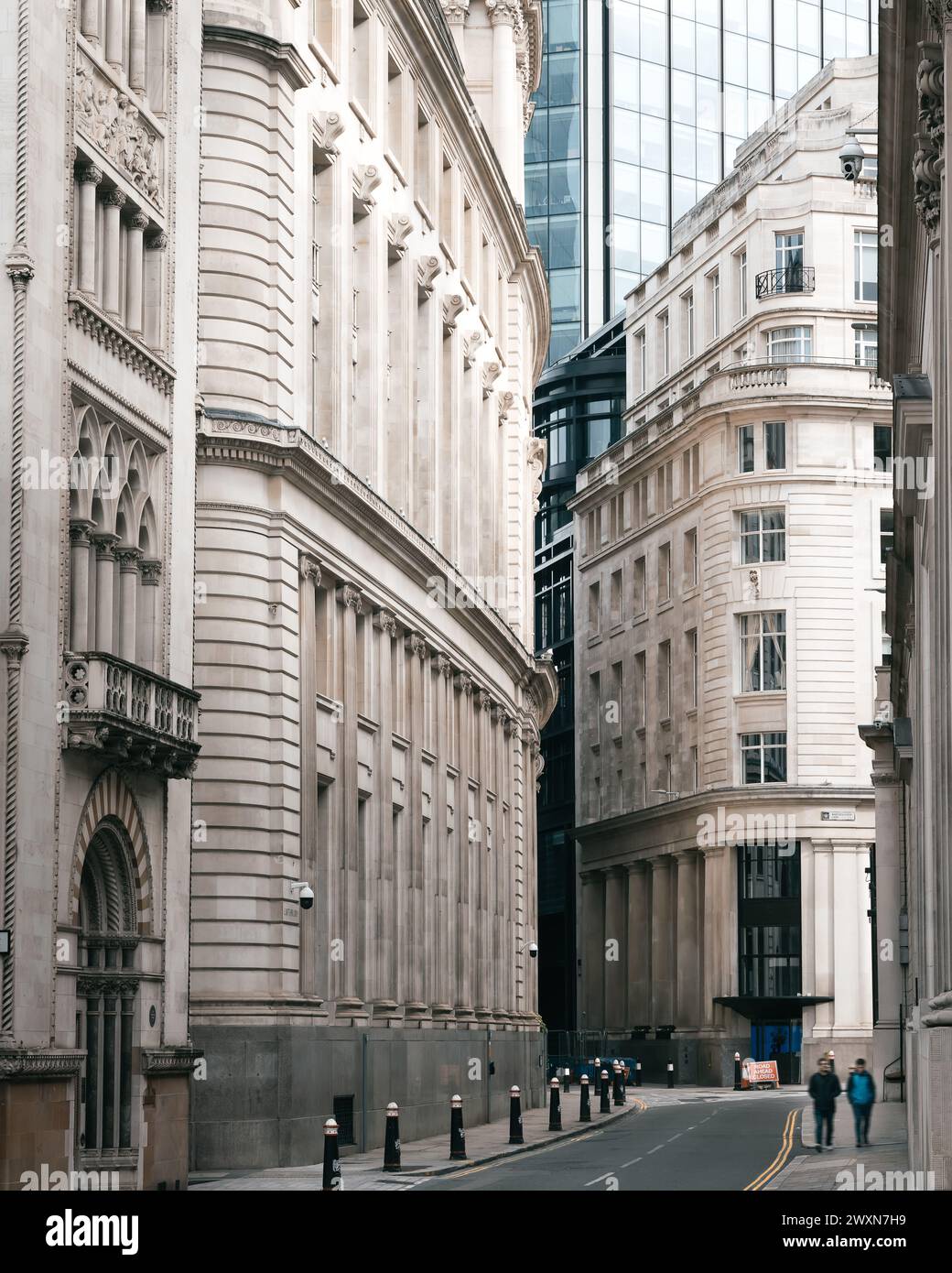 Street Photo of Bank in the City of London with Traditional ...