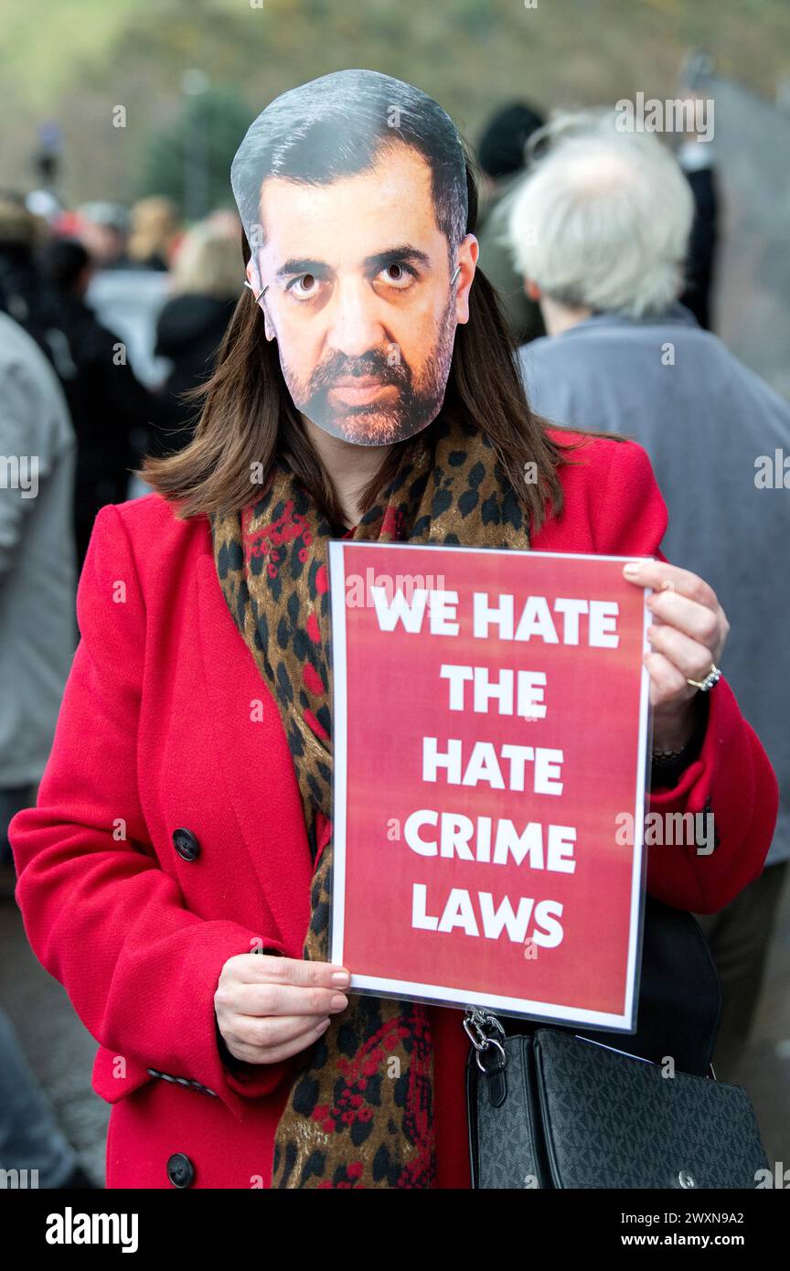 Campaigners gather outside the Scottish Parliament at Holyrood in ...