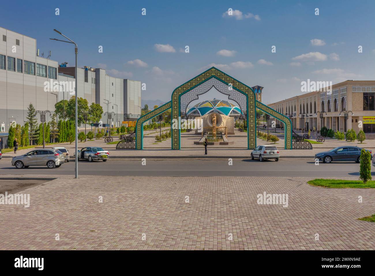 Shahristan, main square, Taraz, Jambyl region, Kazakhstan Stock Photo ...