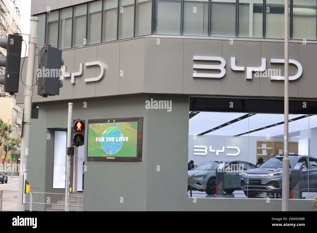 BYD auto showroom in Kowloon bay, Hong kong have been open on November ...