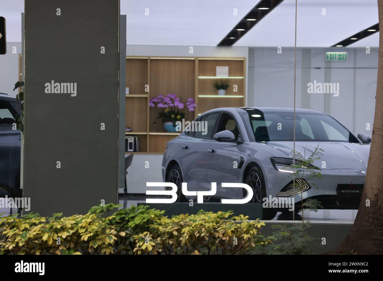 BYD auto showroom in Kowloon bay, Hong kong have been open on November ...