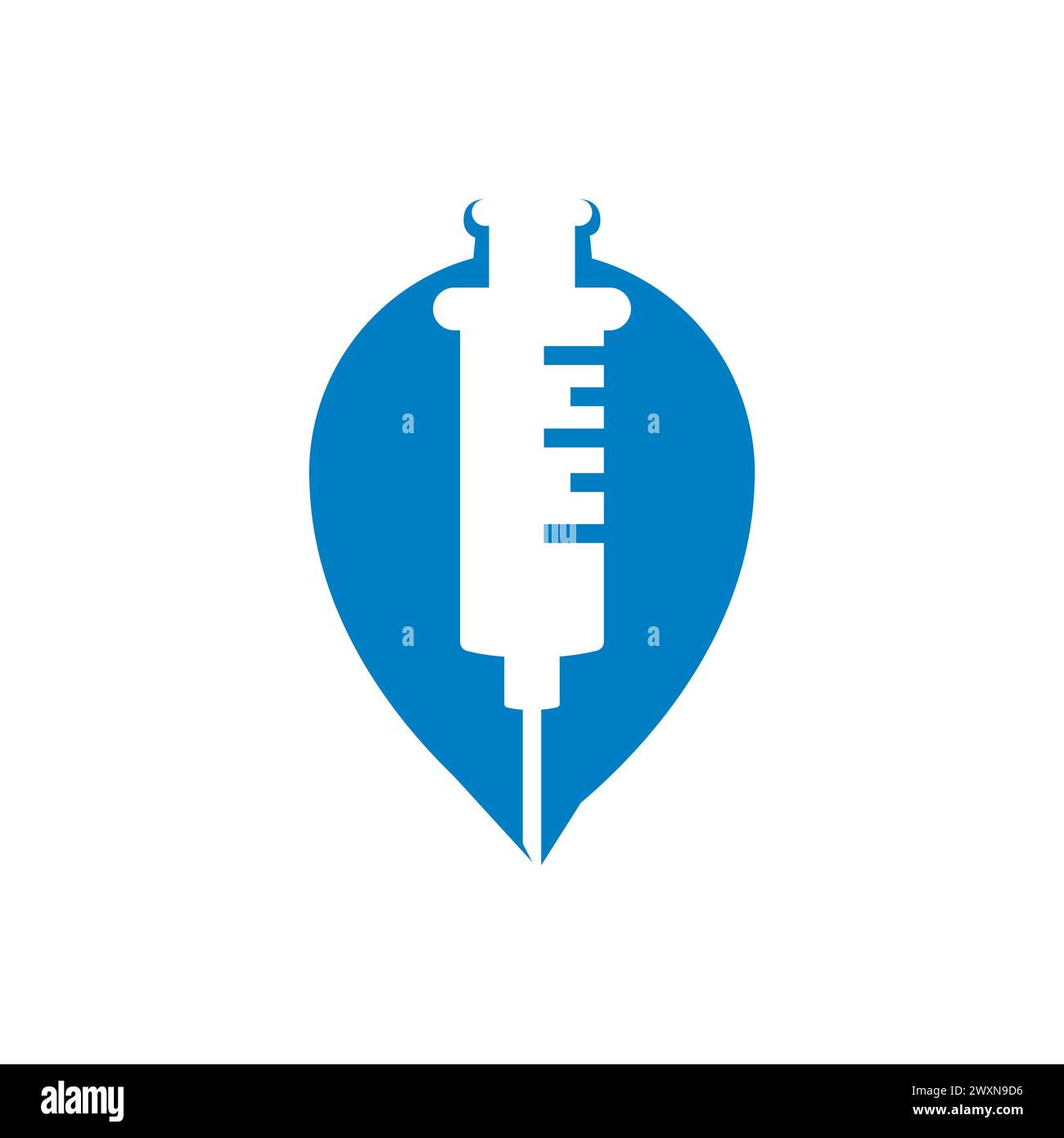 Syringe medical map pin icon, map pointer, vector illustration ... Syringe medical map pin icon, map pointer, vector illustration ...