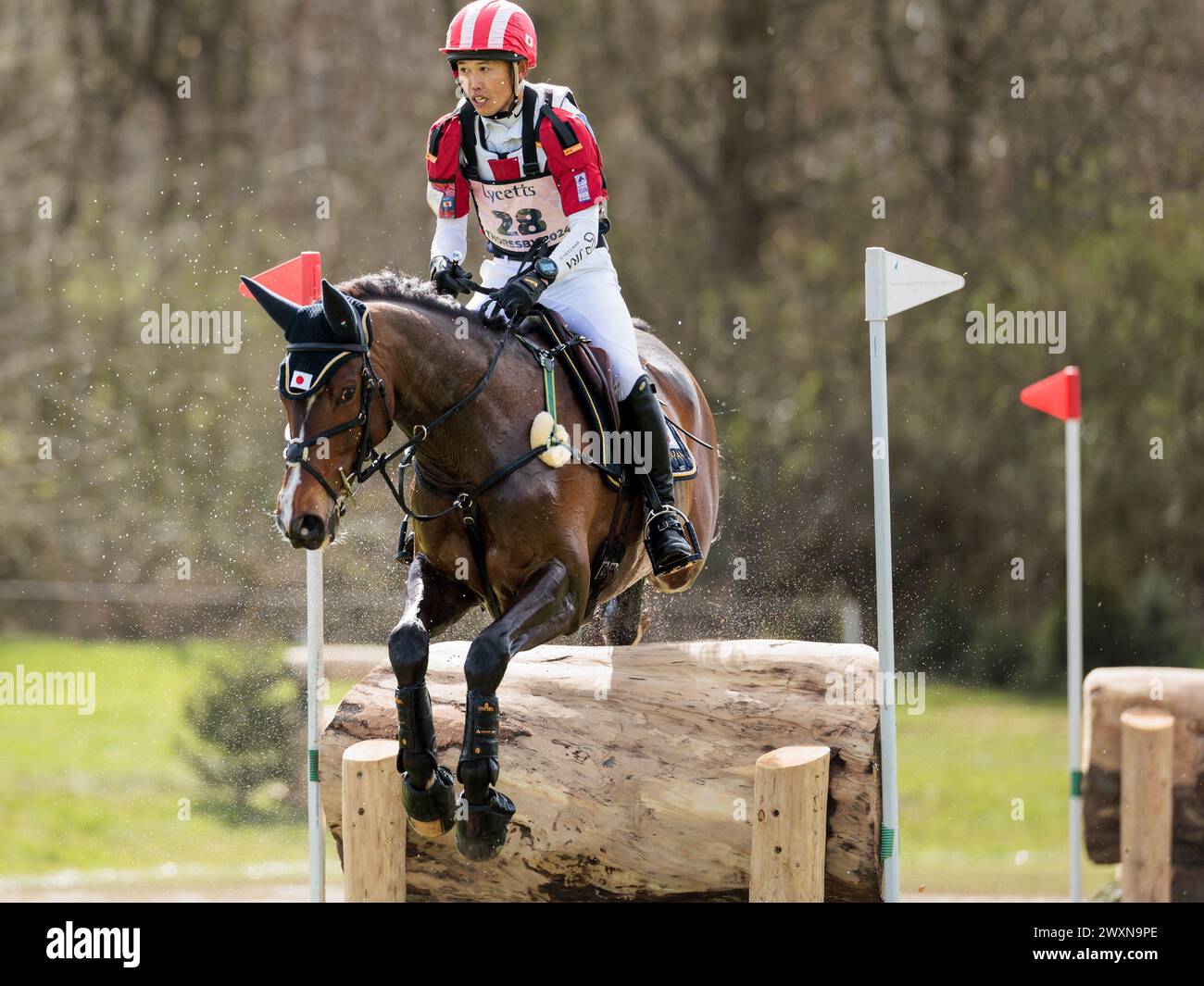 Kazuma Tomoto of Japan with By Design Jra during the CCI4*-S Grantham ...