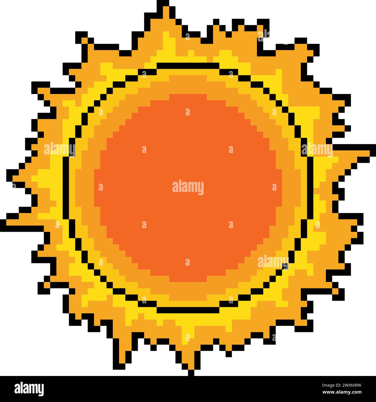 Sun cartoon pixel art hi-res stock photography and images - Alamy