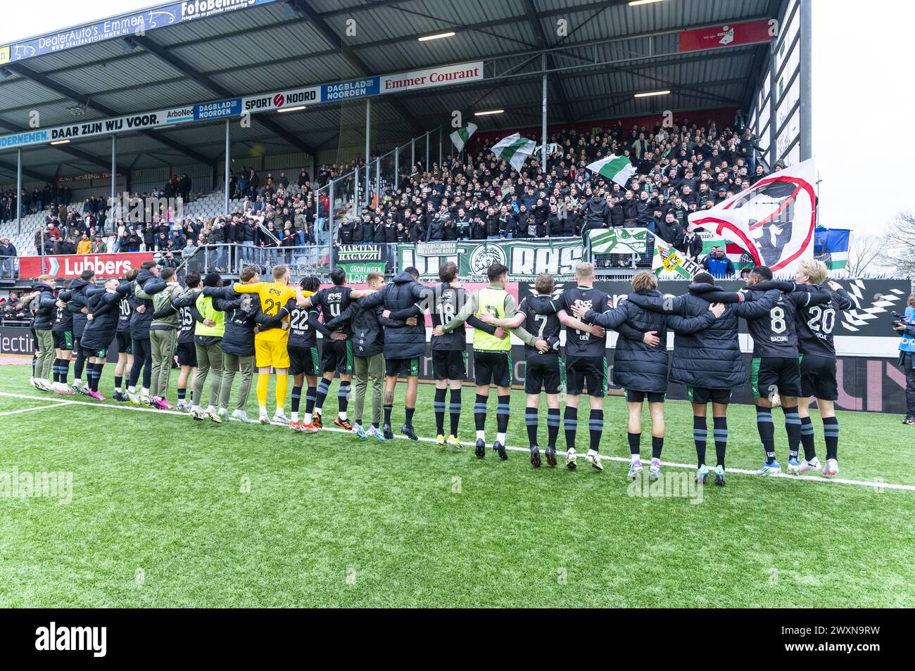 Emmen, Netherlands. 01st Apr, 2024. EMMEN, Stadium Oude Meerdijk, 01-04-2024, season 2023/2024 ...