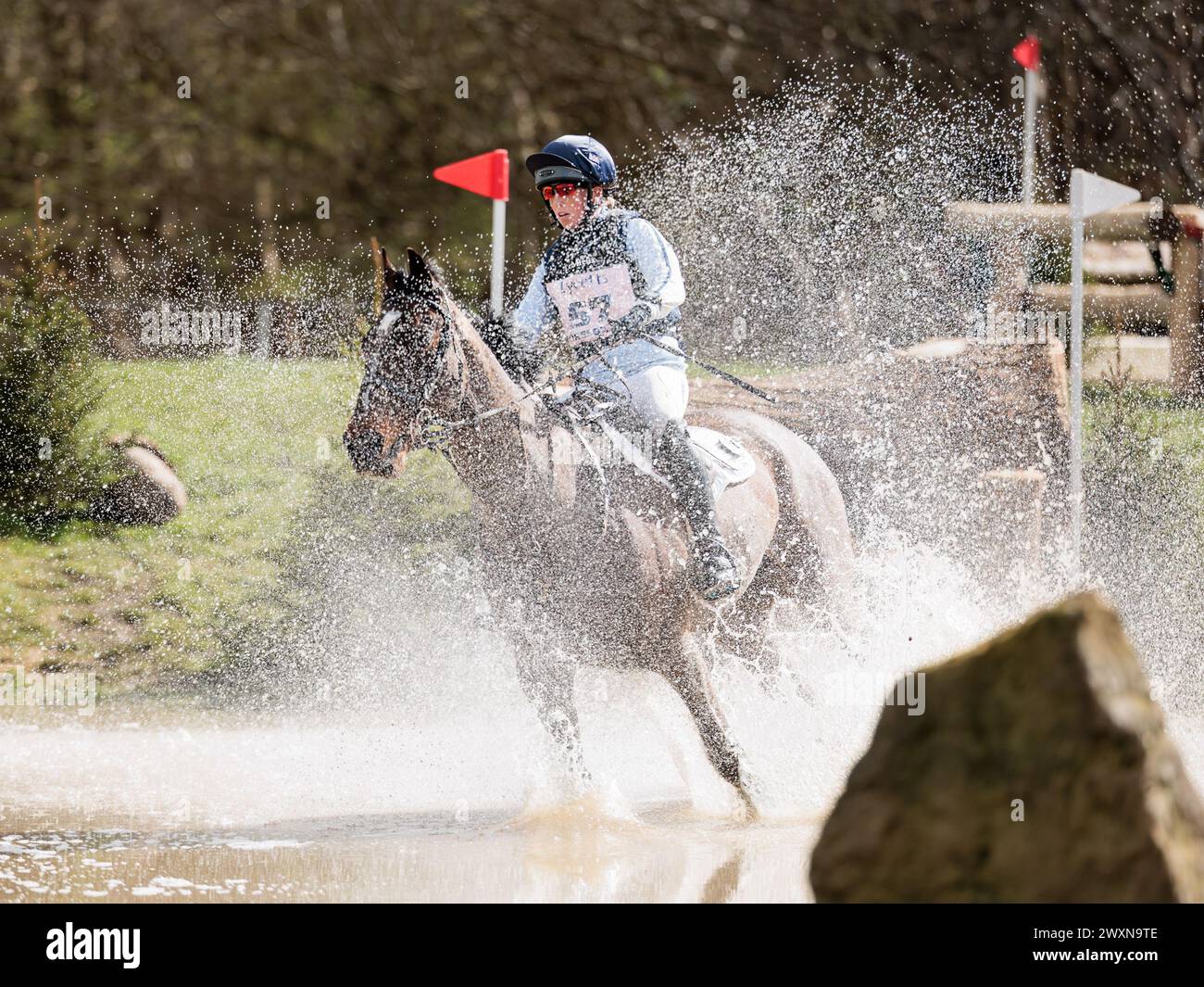 Alice Casburn of the United Kingdom with Topspin during the CCI4*-S ...