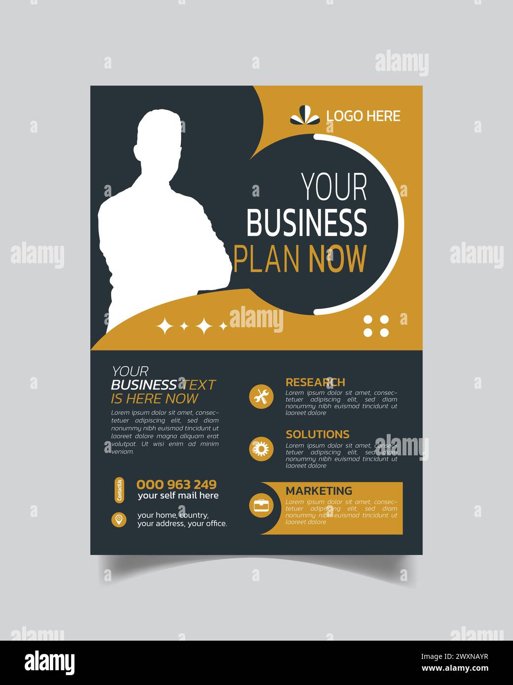 Creative Minimalistic Business Flyer Vector and Wonderful Business ...