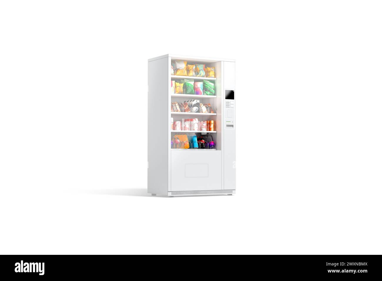 Blank white vending machine with snacks and drinks mockup, isolated Stock Photo - Alamy