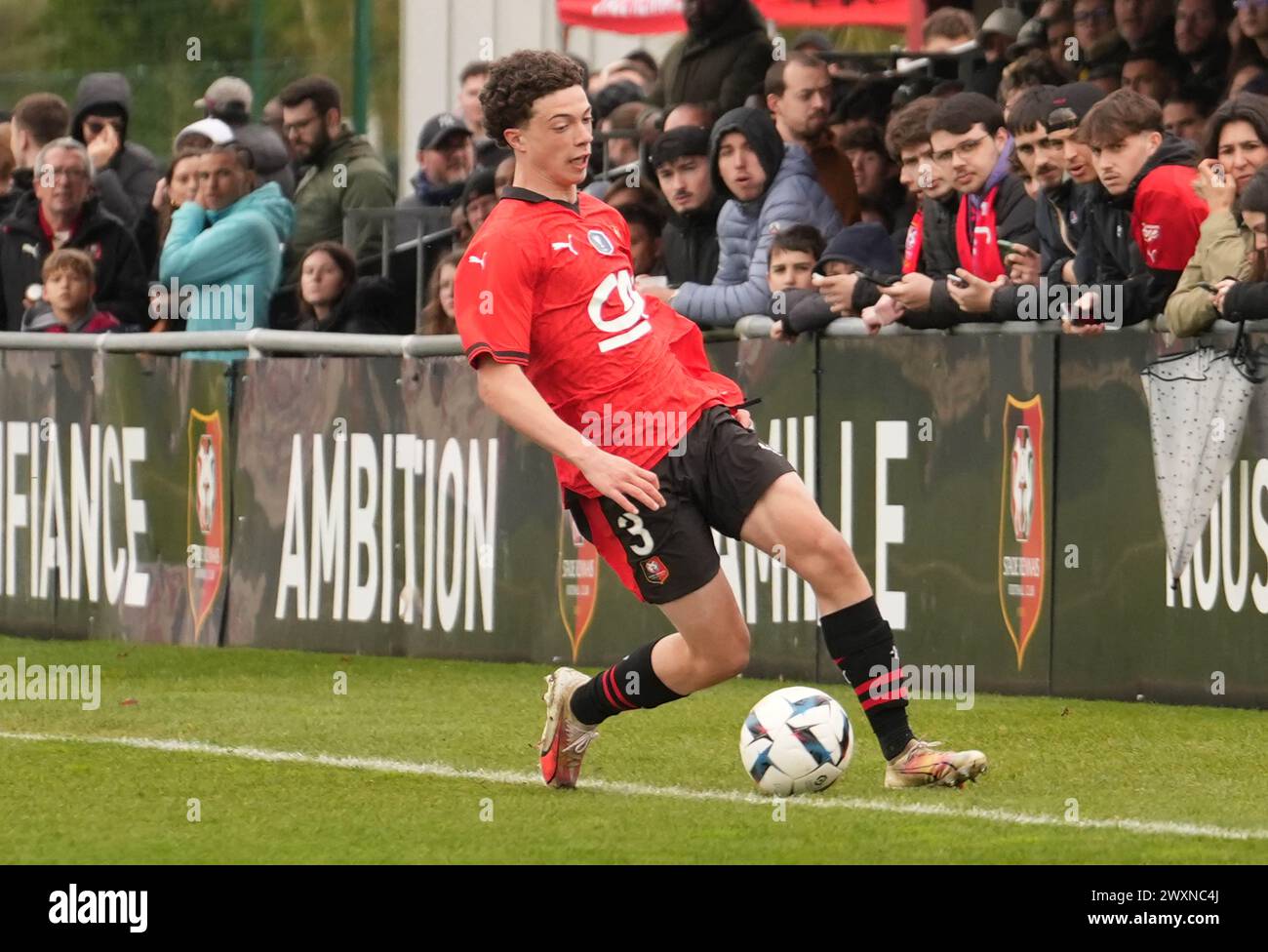 Rennes, France. 01st Apr, 2024. Issa Habri of Stade Rennais during the ...
