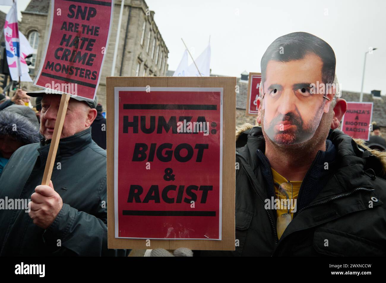 Edinburgh Scotland, UK 01 April 2024. Several hundred people rally at ...