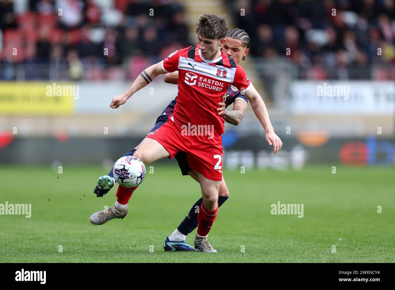 Leyton Orient's Ollie O'Neill (left) and Peterborough United's Jadel ...