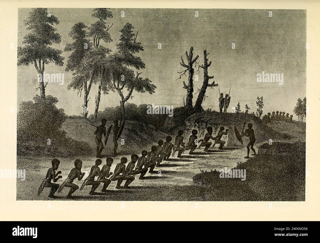 Australian Aboriginals performing the Kangaroo Dance, as Illustrated by ...