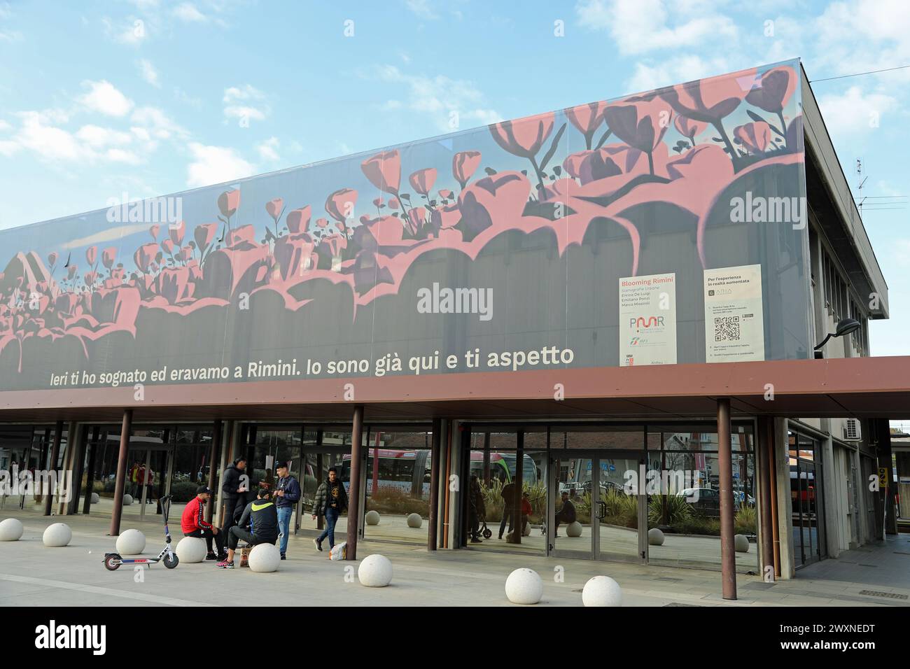 Artwork by Italian artist Emiliano Ponzi at Rimini Railway Station ...