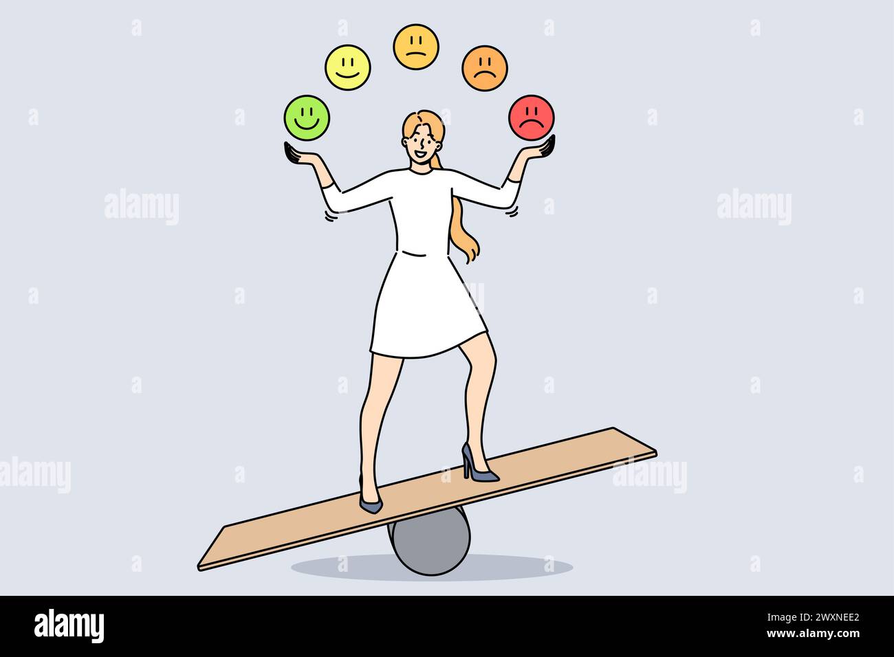 Woman balances and demonstrates power of self-cantation to achieve ...