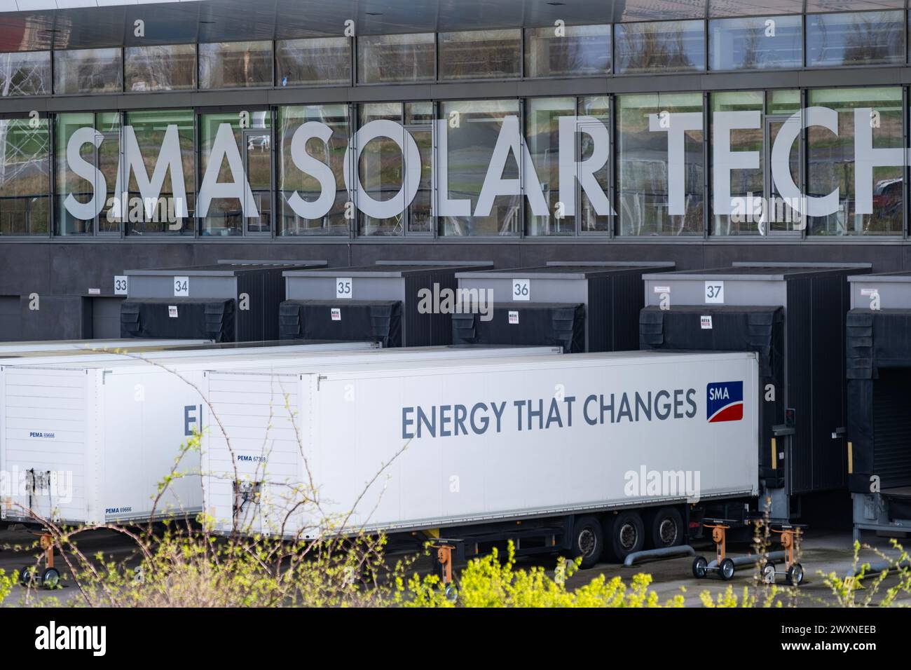 SMA company's building with logo, SMA Solar Technology AG, global ...