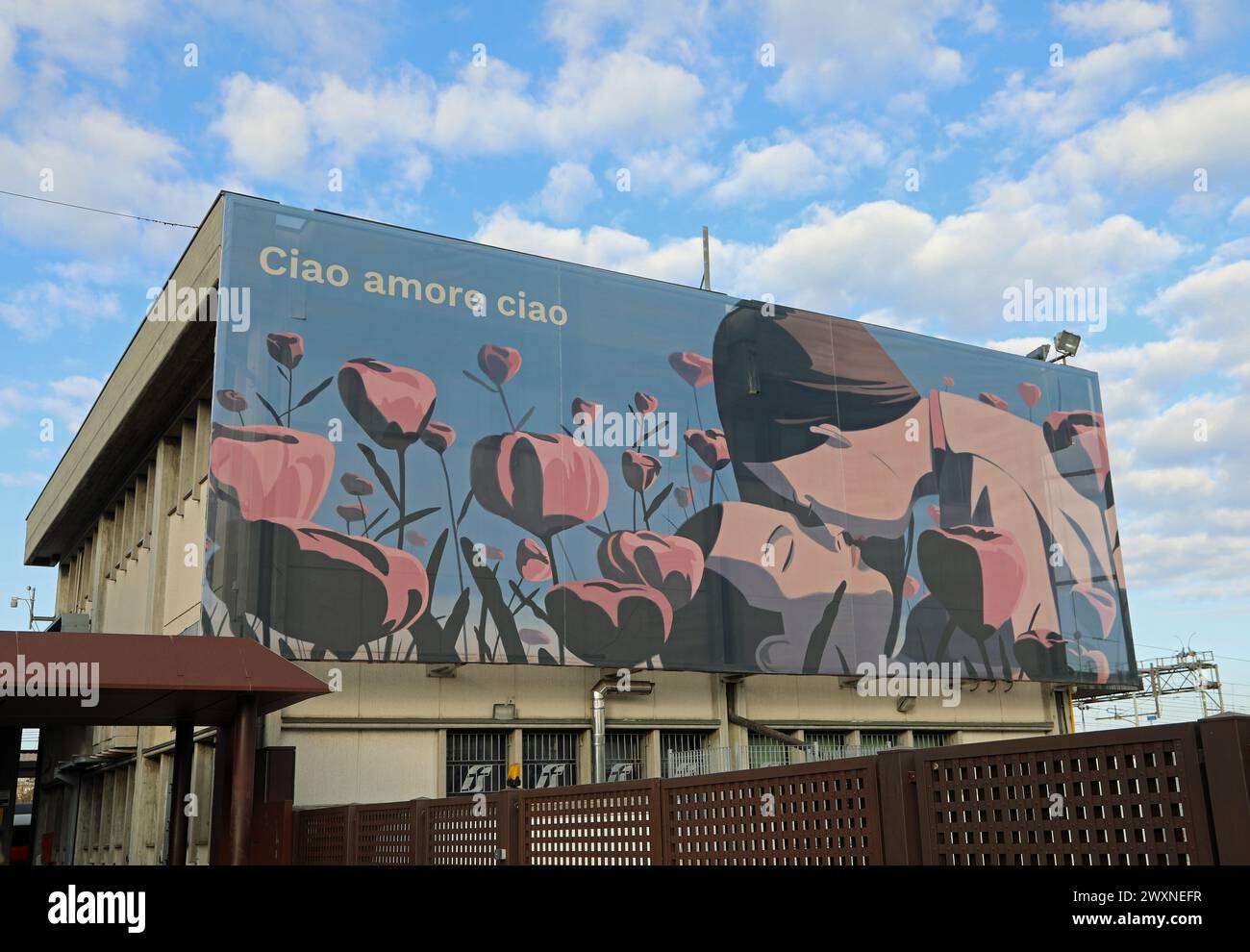 Artwork by Italian artist Emiliano Ponzi at Rimini Railway Station ...