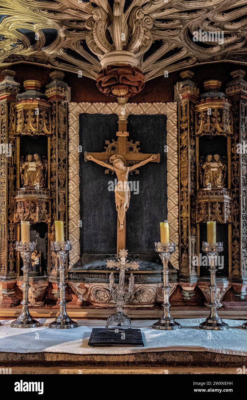 The crucifix in the Chantry Chapel within St Mary and St Blaise church ...