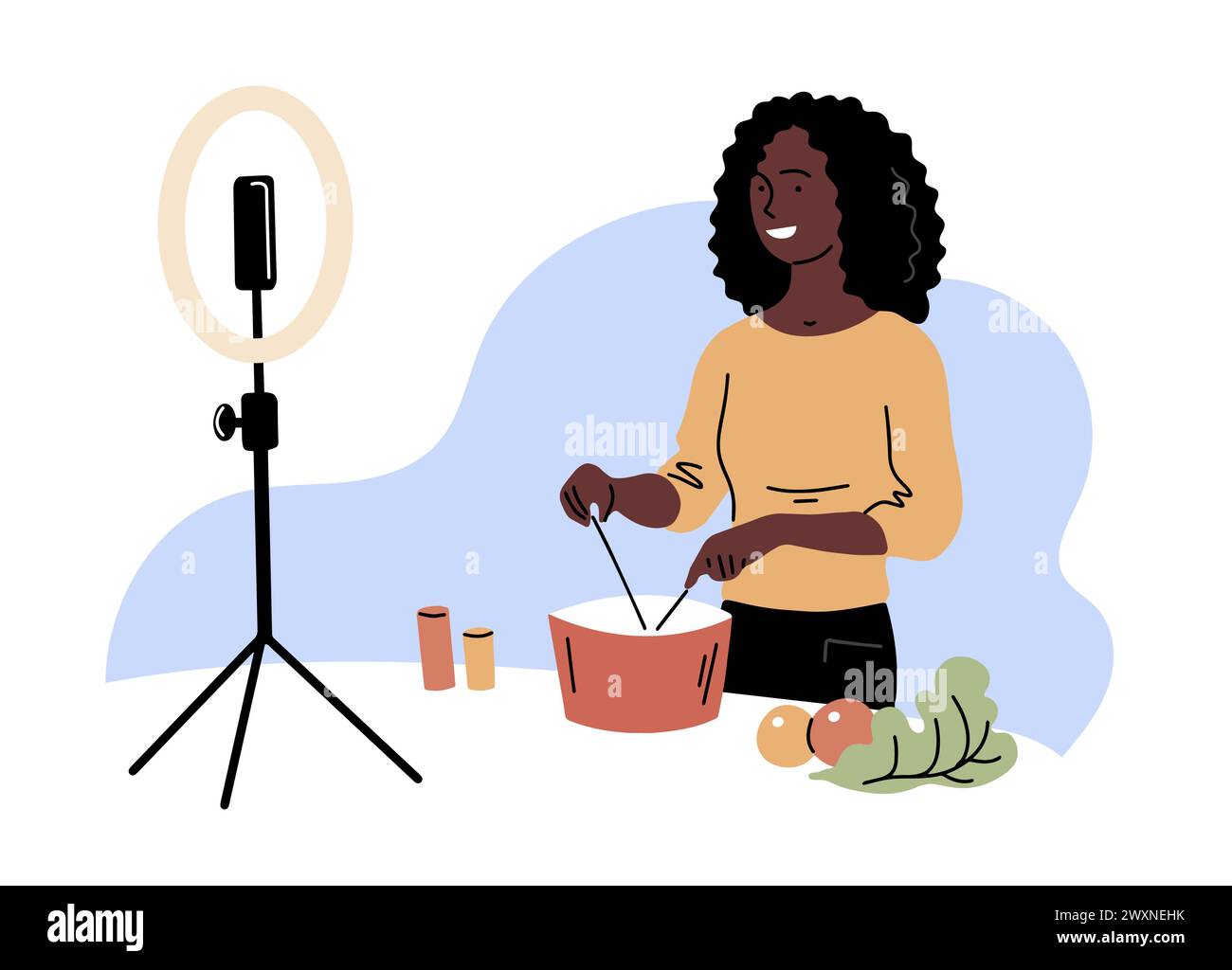 Cook prepares food Stock Vector Images - Alamy