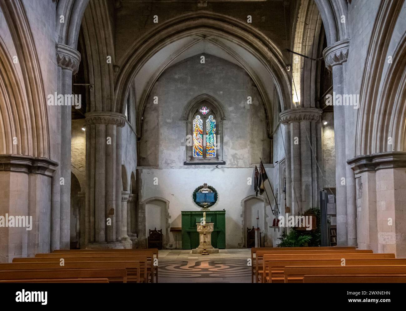 The beautiful interior of St Mary and St Blaise church at Boxgrove ...