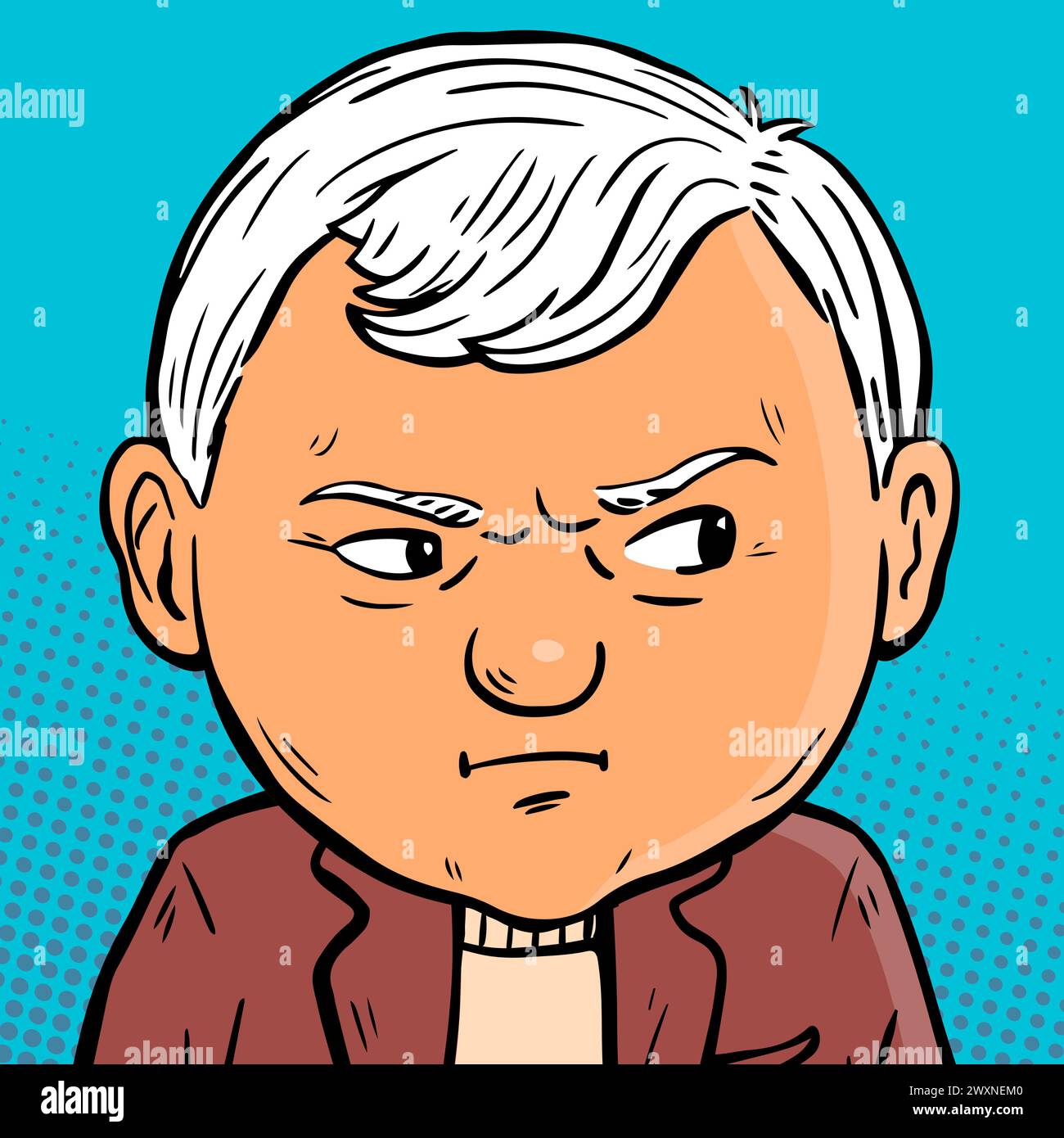 Cartoon style drawing confused man hi-res stock photography and images ...