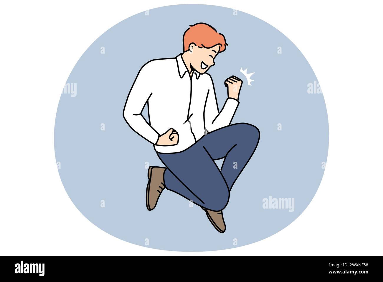 Yes gesture powerful man successful Stock Vector Images - Alamy