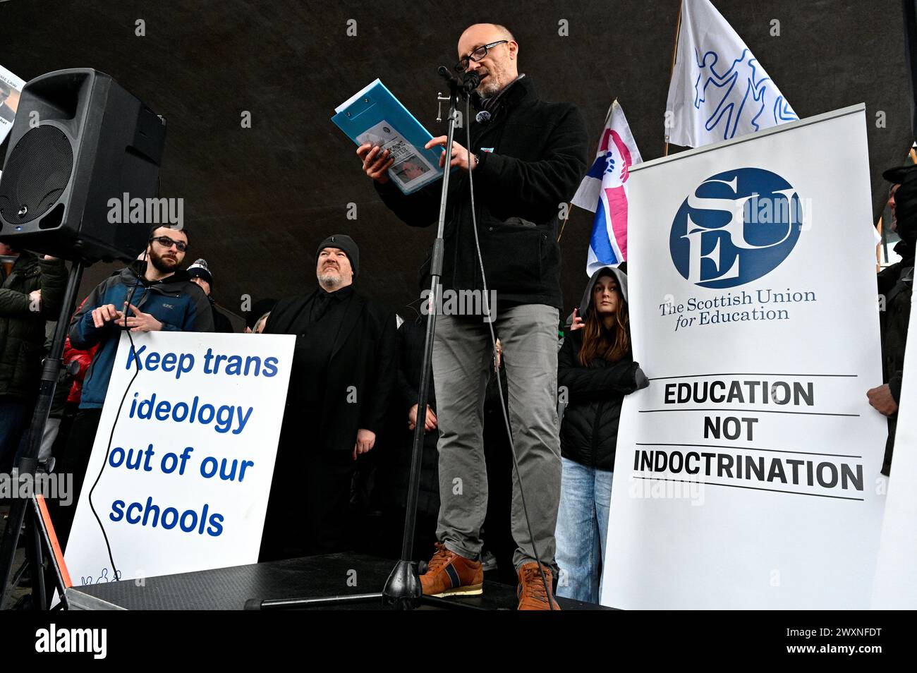 Edinburgh, Scotland, UK. 1st April 2024. Dr Stuart Waiton founder of ...