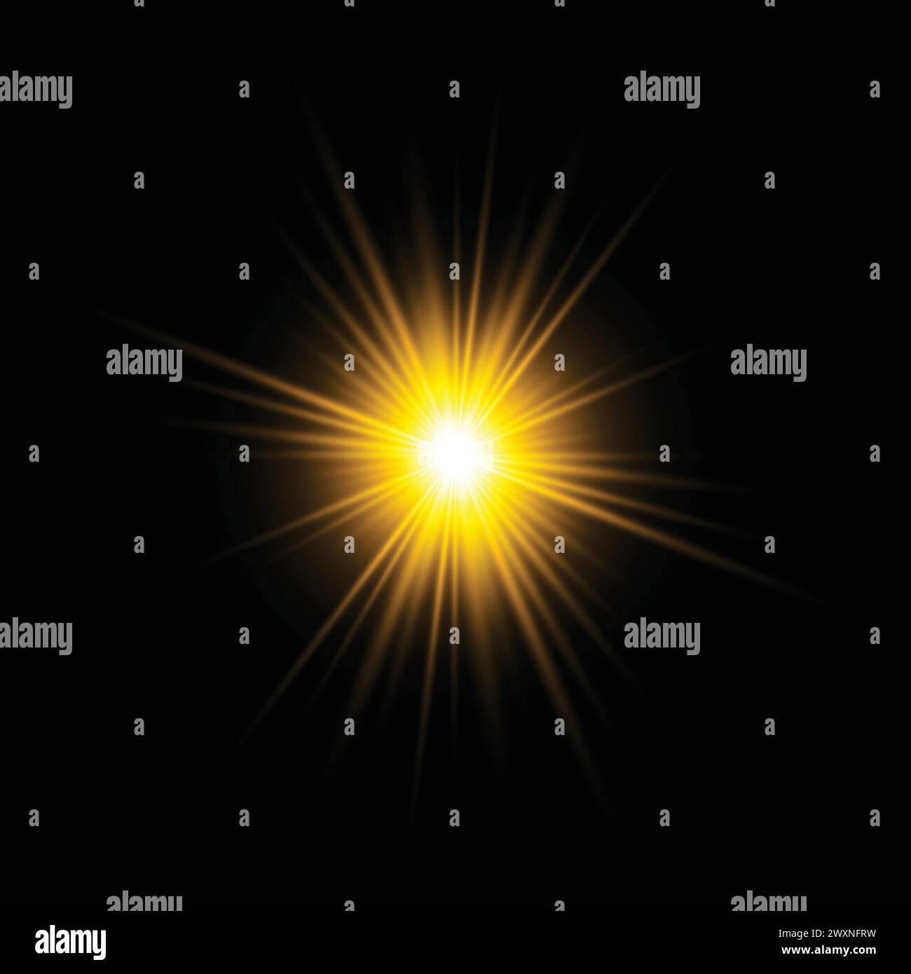 Glow and sun ray transparent light effect set, lens flare, explosion ...