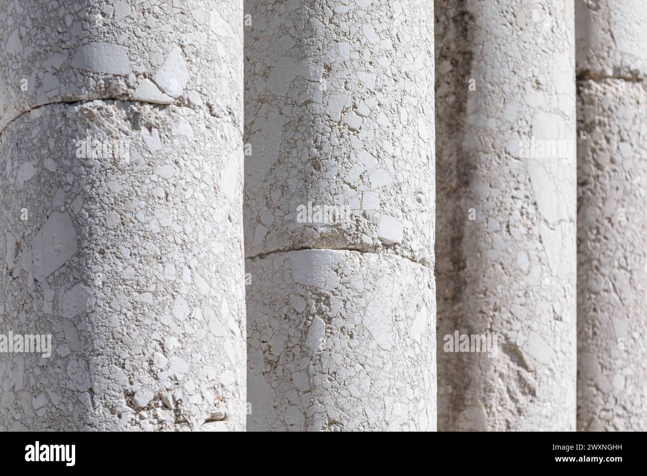 Detail of the columns of the ancient Roman city of Pergamon. Antique ...