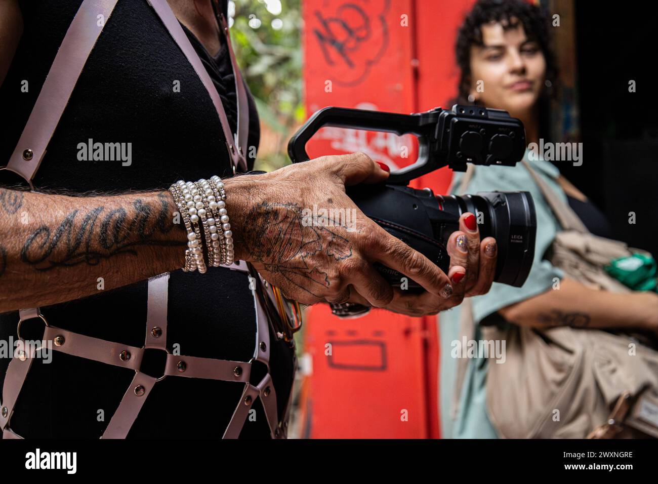Medellin, Colombia. 31st Mar, 2024. Activists and members of the trans ...