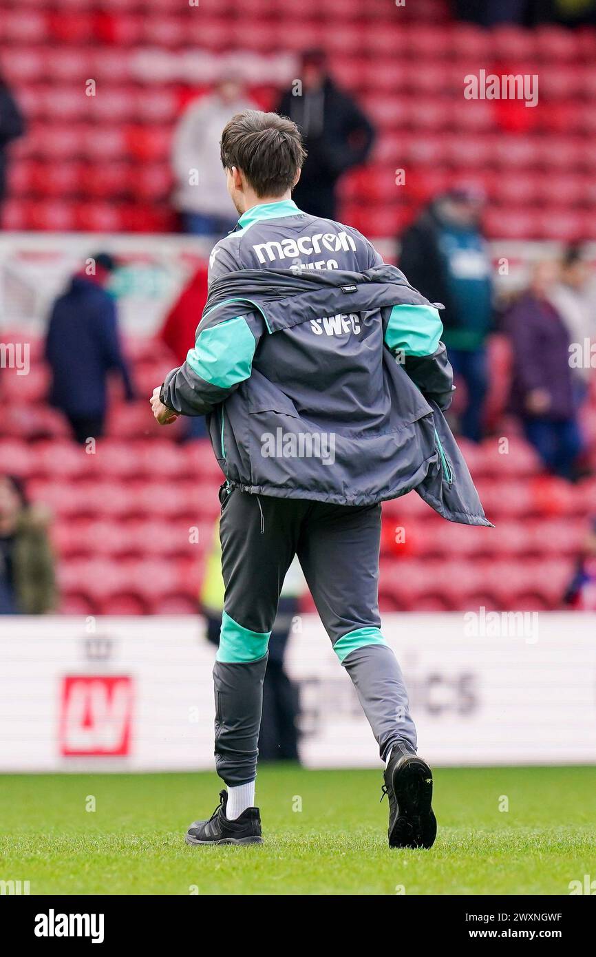 Middlesbrough, UK. 01st Apr, 2024. Sheffield Wednesday Manager Danny ...