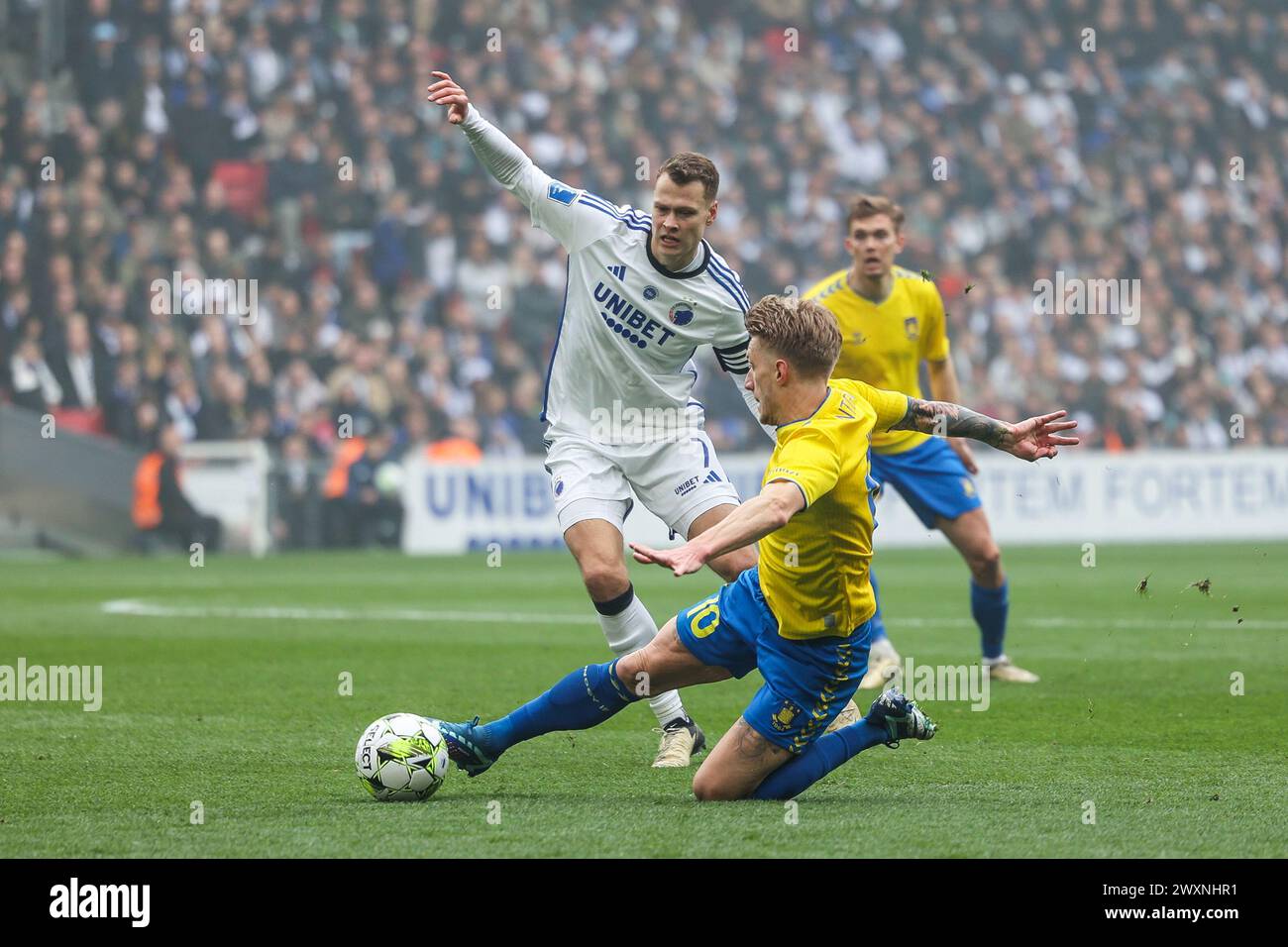 Copenhagen, Denmark. 01st Apr, 2024. Daniel Wass (10) of Broendby IF ...