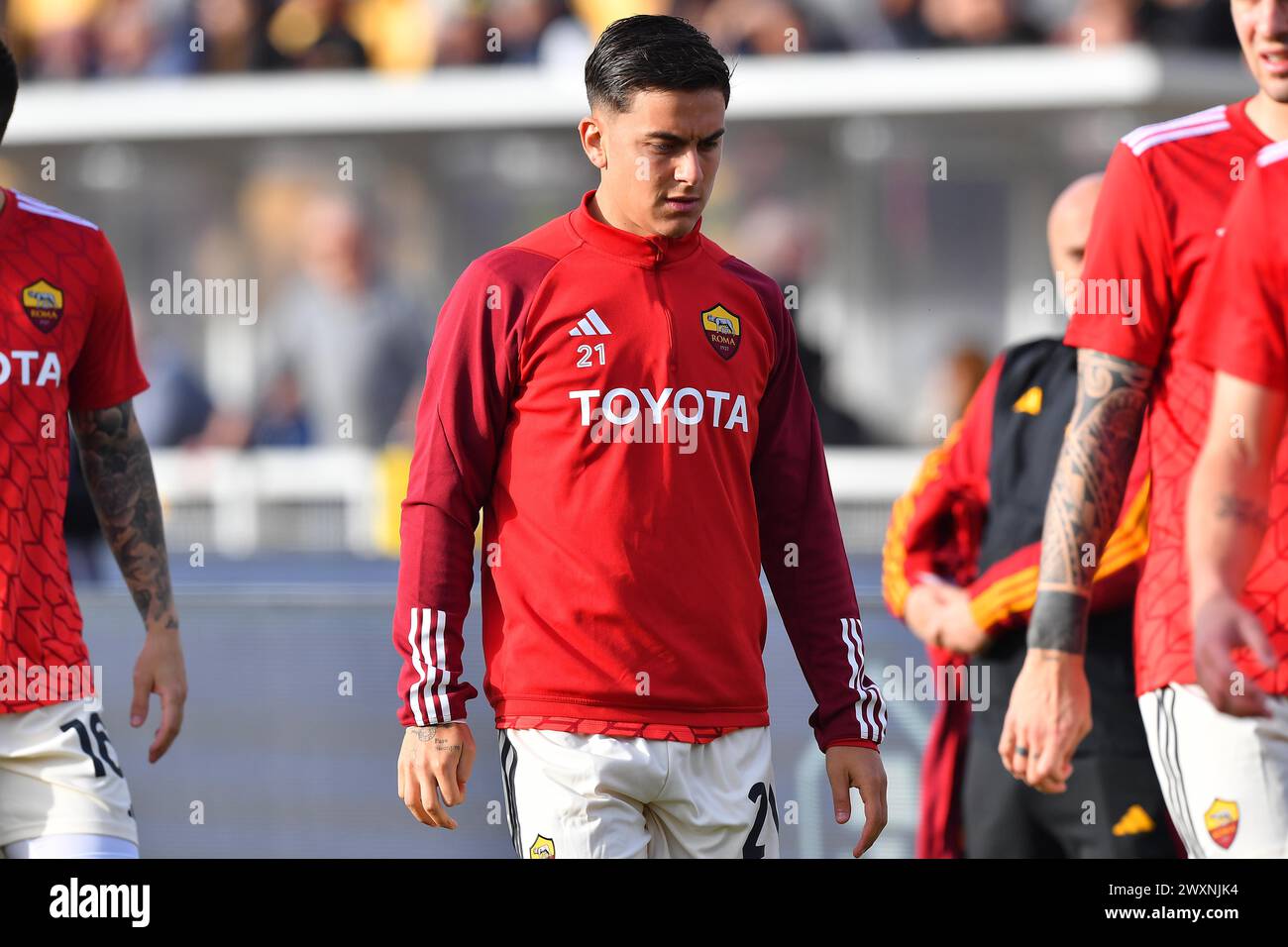 AS Roma's stricker Paulo Dybala (21 AS Roma) in action during the Serie ...