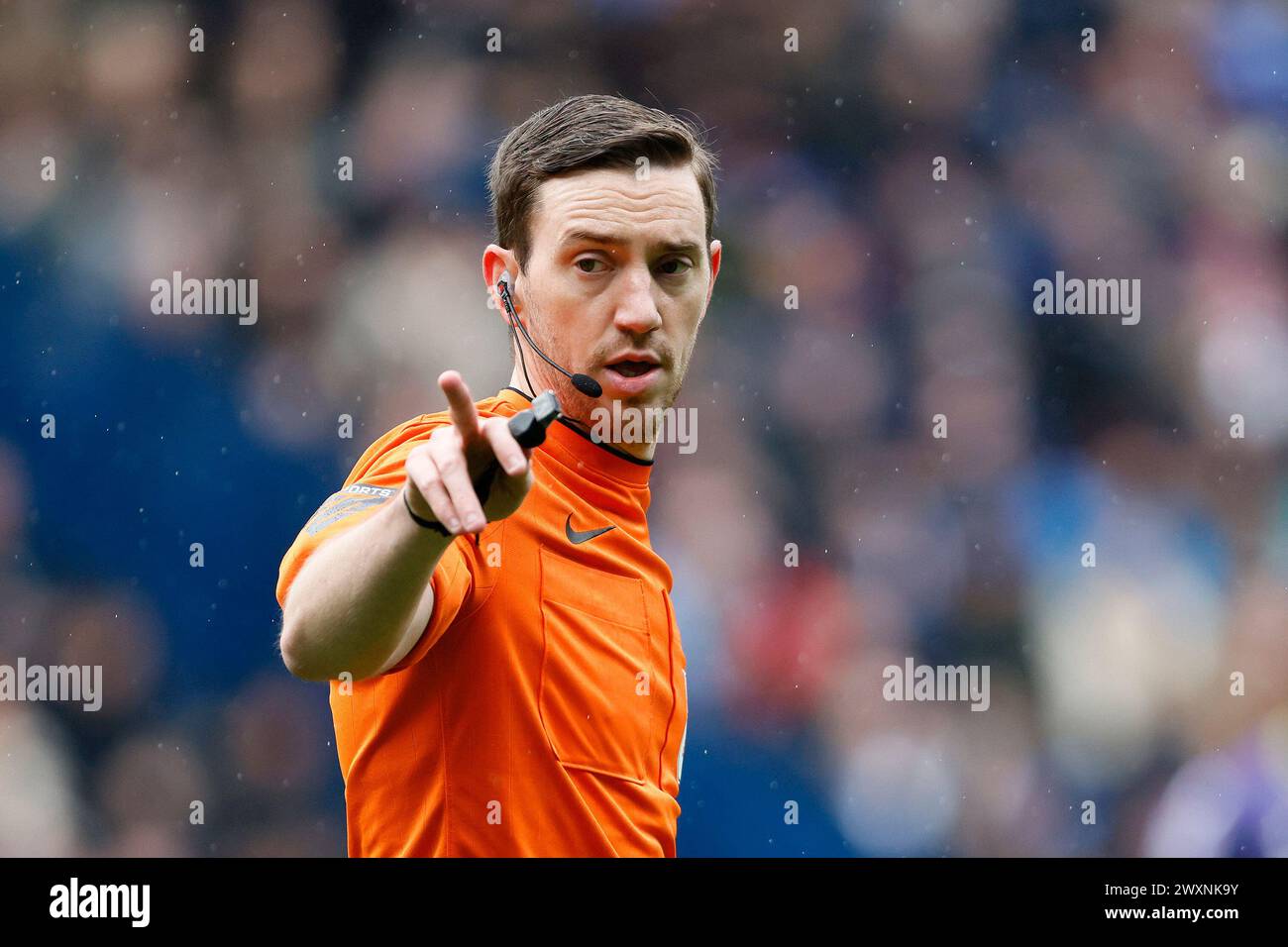 Match referee Ben Toner during the Sky Bet League One match at the ...