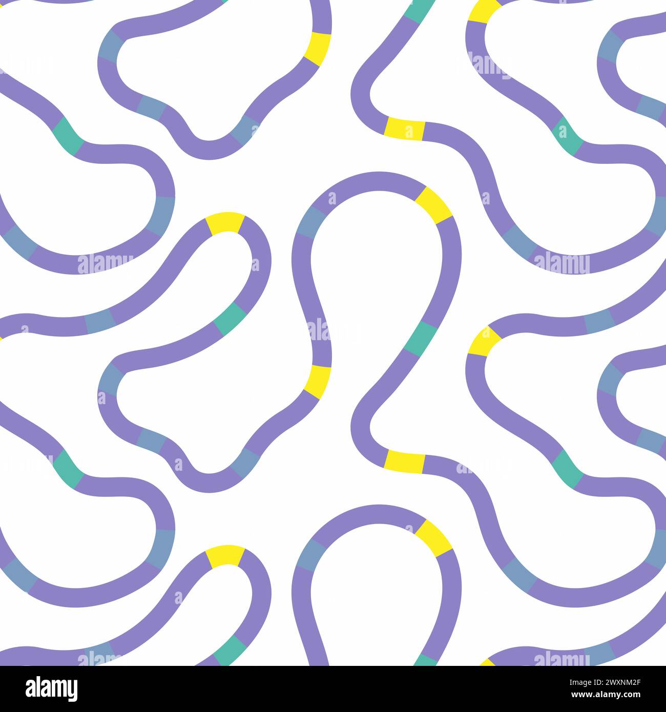 bold doodle lines seamless pattern. Abstract modern squiggle wavy ...