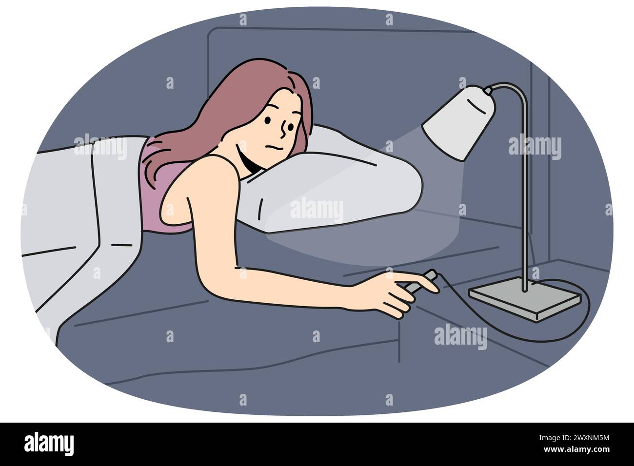 Bedroom lights off Stock Vector Images - Alamy