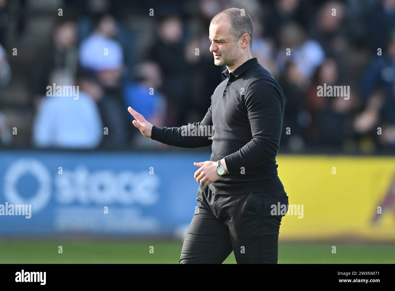 Cambridge on Monday 1st April 2024. Manager Shaun Maloney (Manager ...