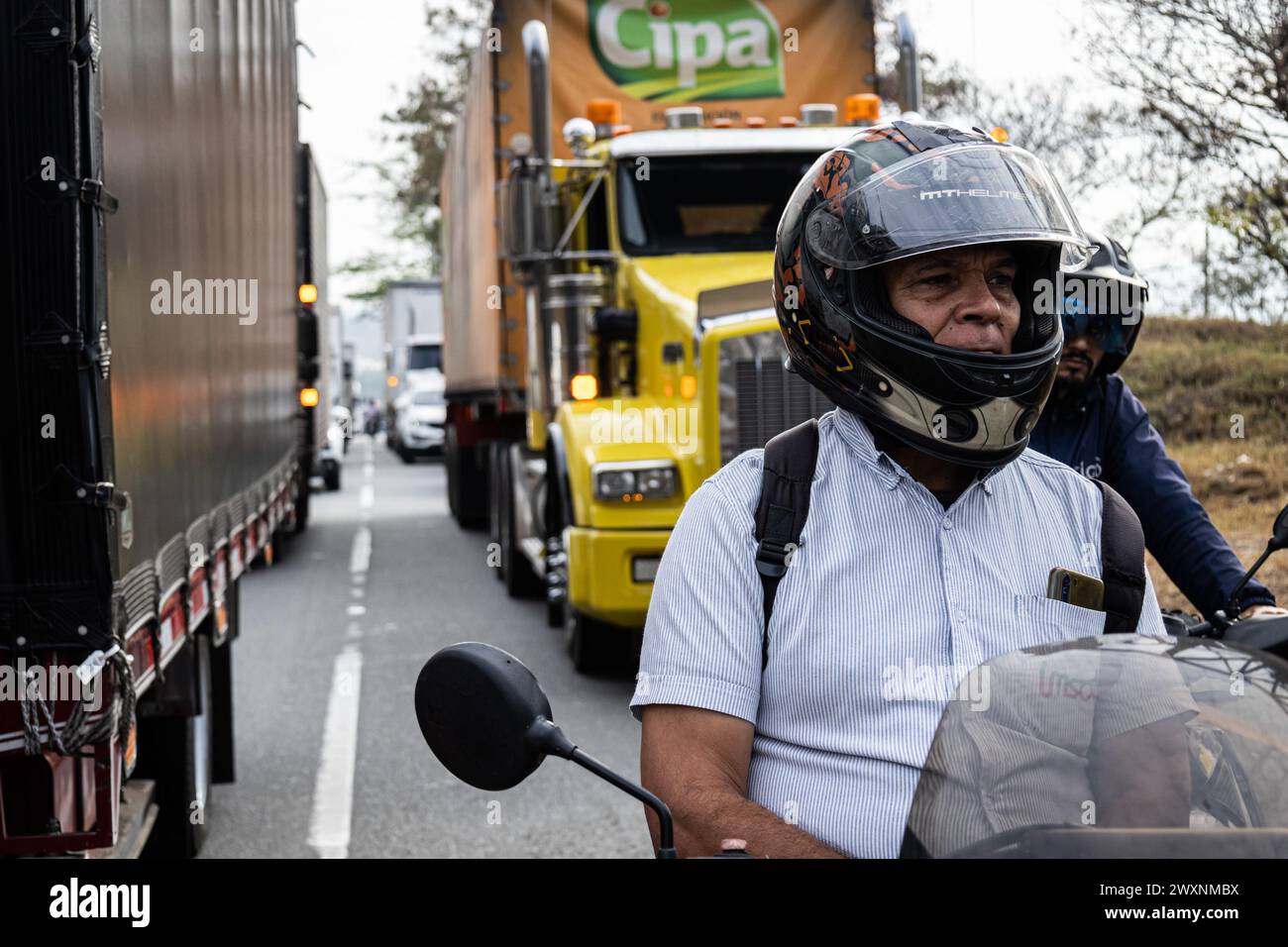 Medellin, Colombia. 01st Apr, 2024. Demonstrators take part in a ...