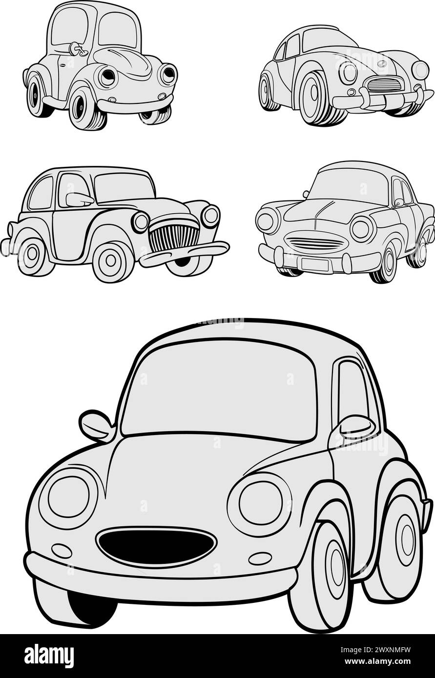 Set of cartoon cars Stock Vector Image & Art - Alamy