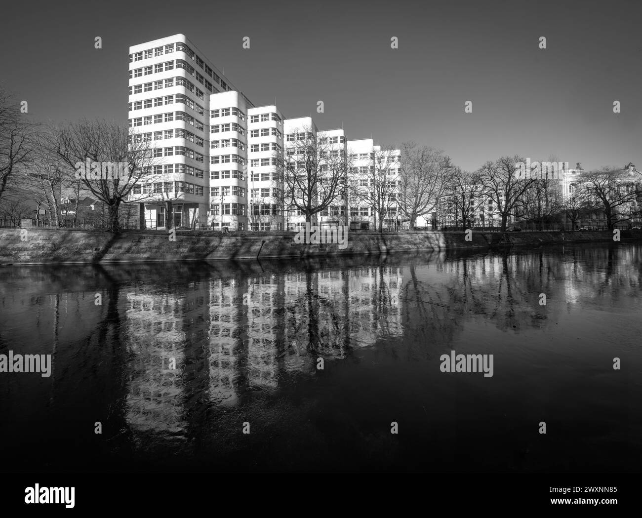 Shell-Haus modernist office building with distinctive stepped facade ...