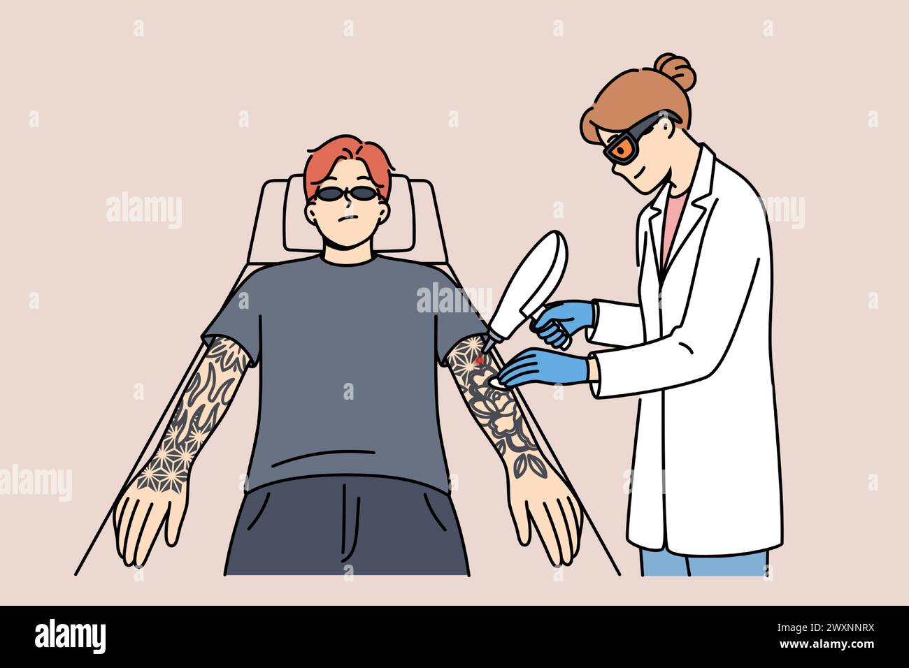 Paint procedure Stock Vector Images - Alamy