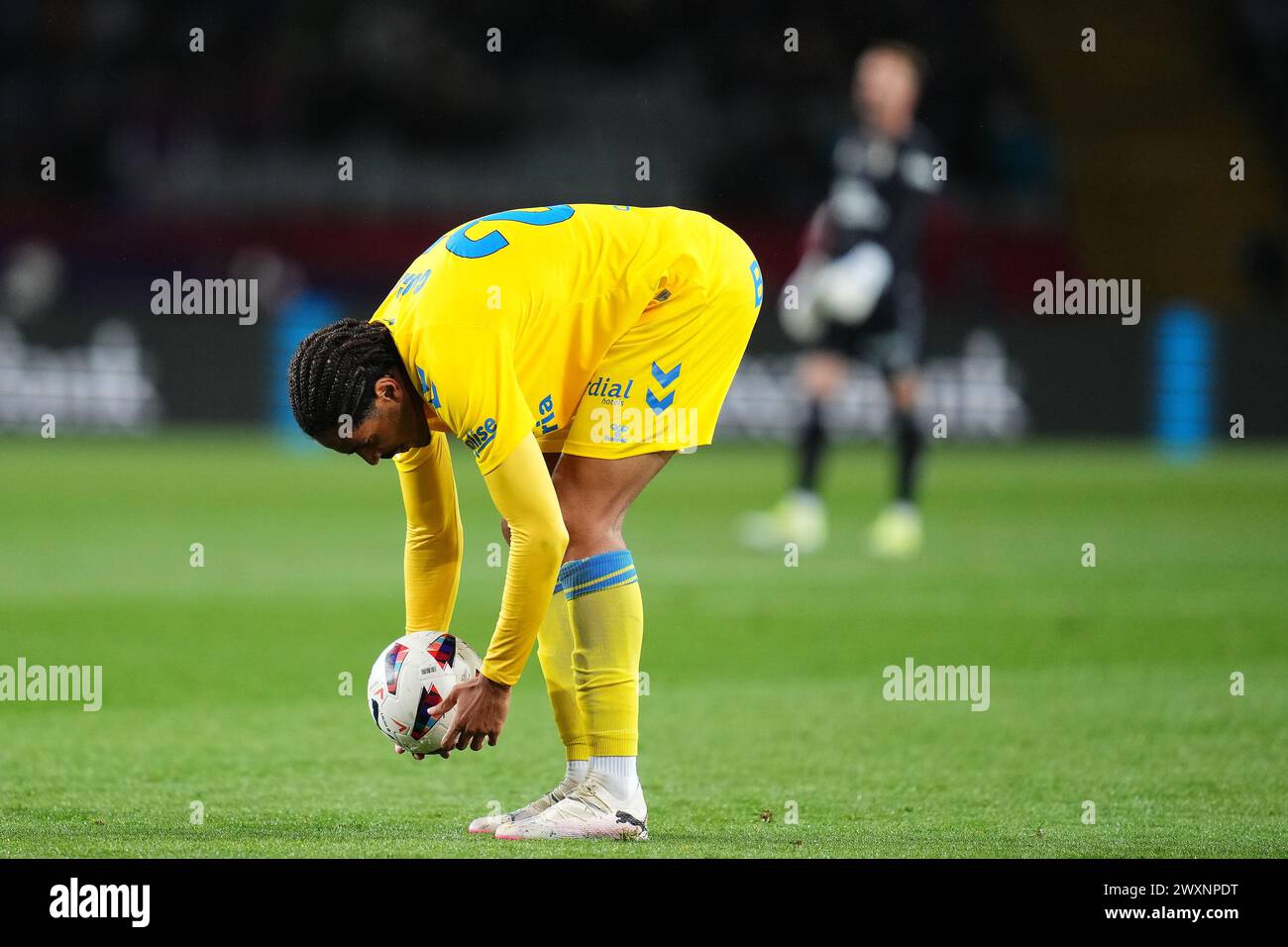 Barcelona, Spain. 30th Mar, 2024. Saul Coco of UD Las Palmas during the ...