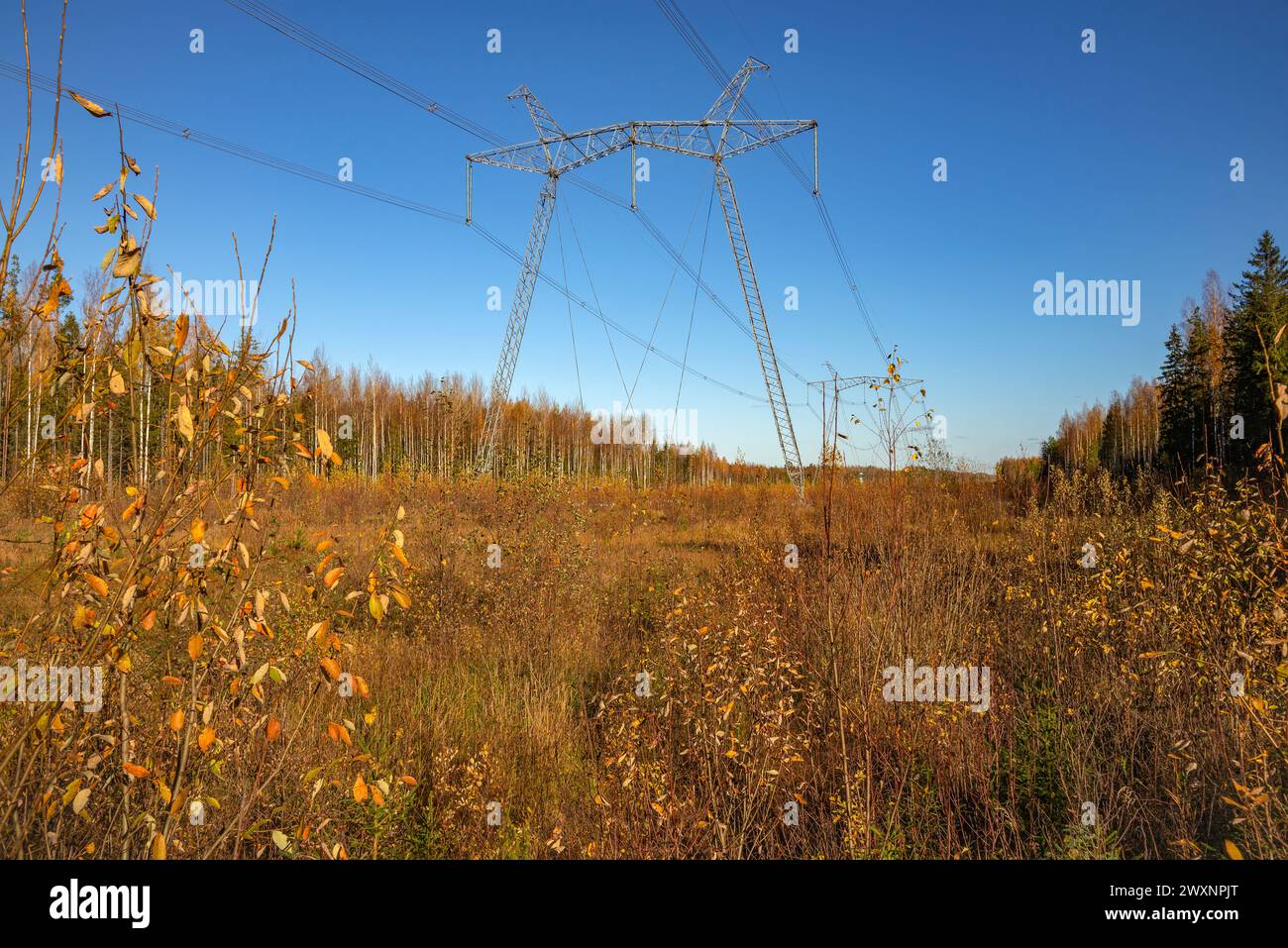 High voltage line aerial hi-res stock photography and images - Alamy