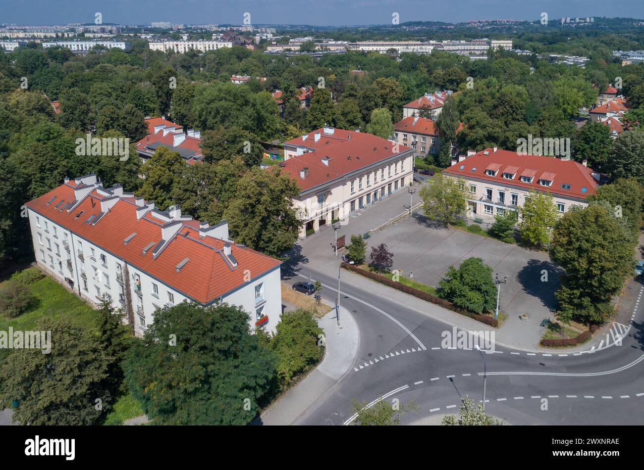 The oldest buildings in Nowa Huta, Willowe estate, Nowa Huta, Krakow ...