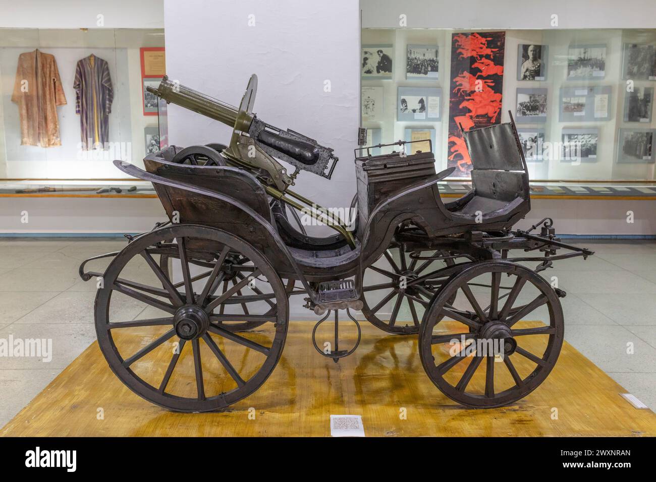 Machine gun cart, used in Russian civil war 1919-1921, Mikhail Frunze ...