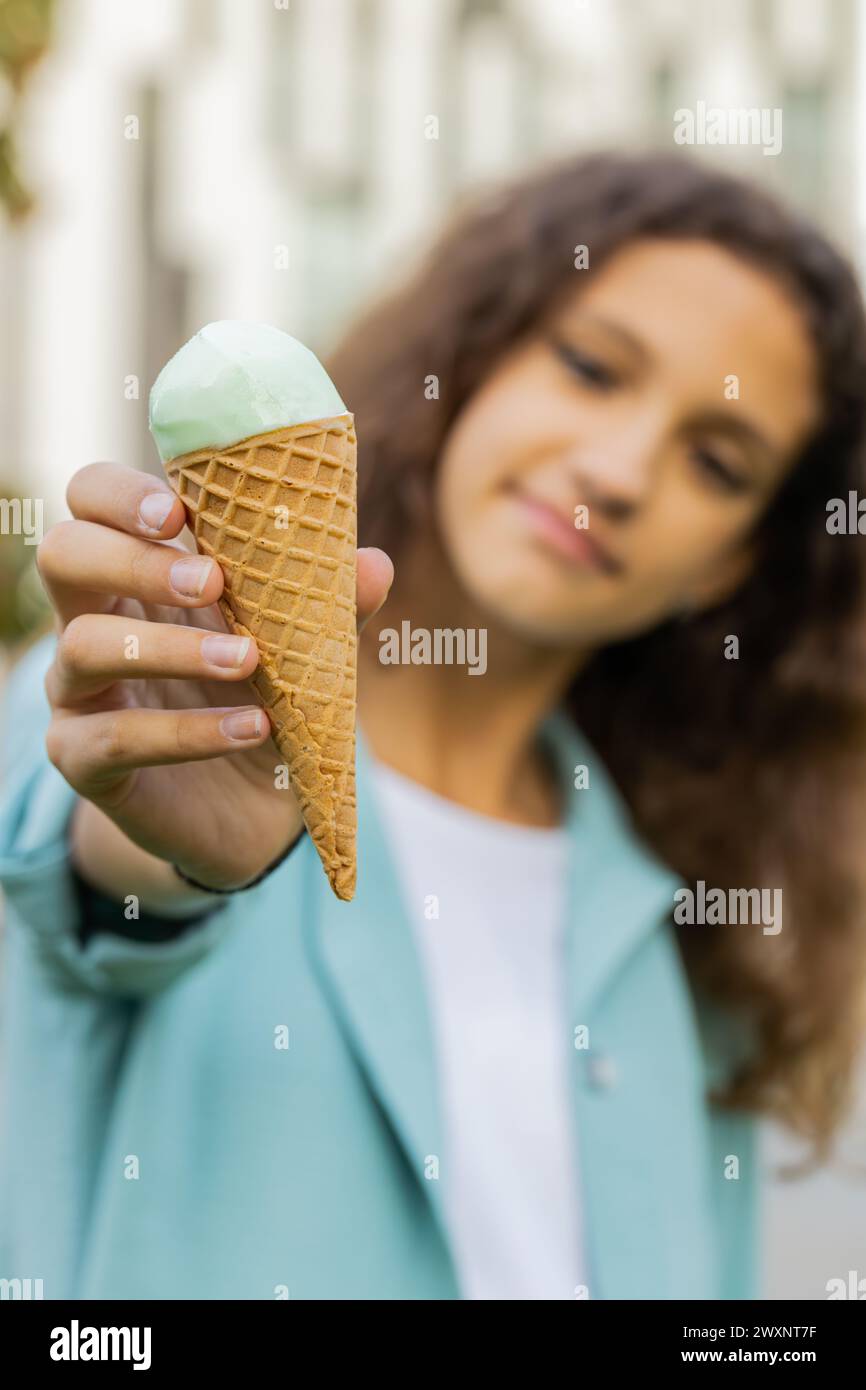 Tween eating ice cream hi-res stock photography and images - Alamy