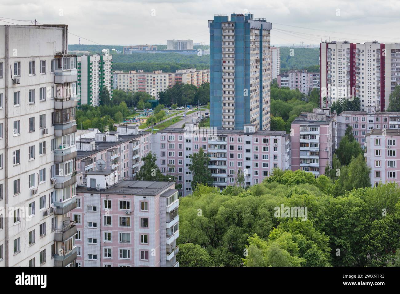 Apartment building, 1980s, Moscow, Russia Stock Photo - Alamy